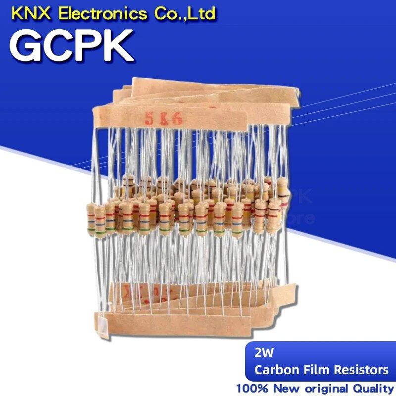 20 шт. карбоновые резисторы GCPK 2W 5% 1R-4.7M 1K