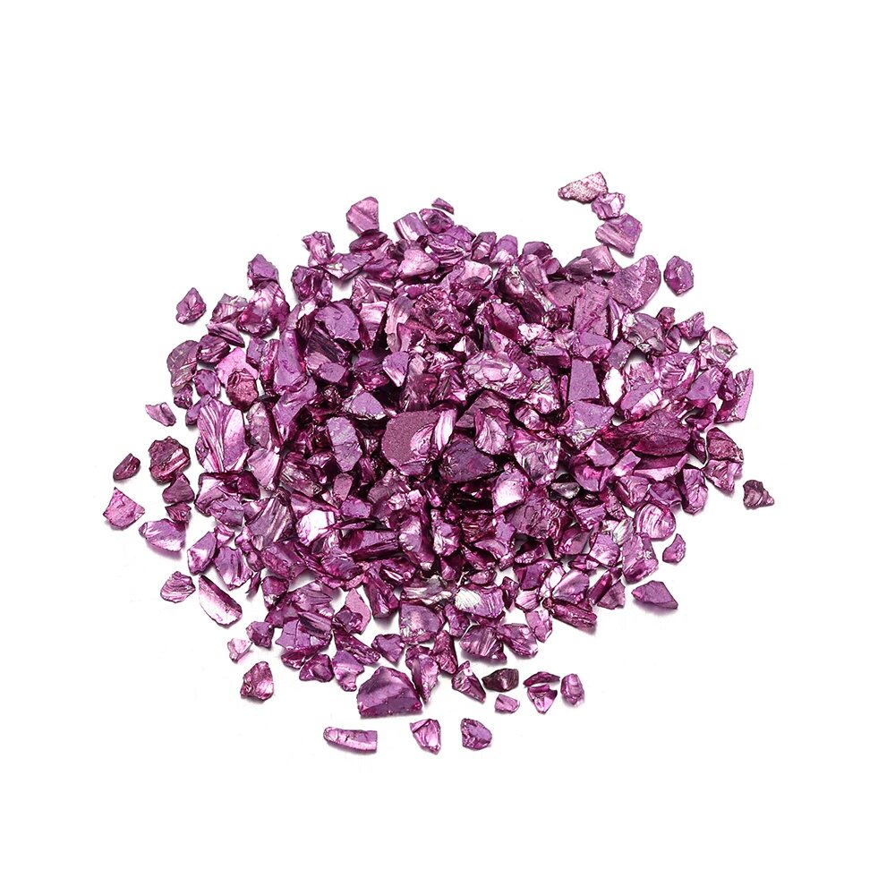 Разбитые стеклянные камешки Mixied для рукоделия Фиолетовый, 1-3mm, Light purple