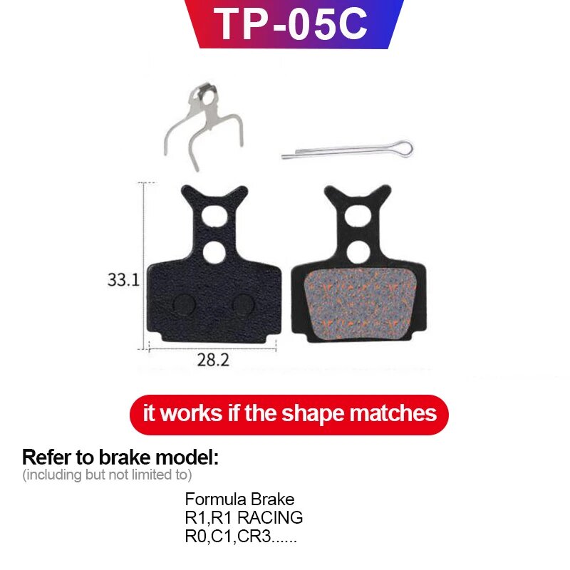 Гидравлические тормозные колодки для MTB SHIMANO SRAM AVID HAYES Magura ZOOM Черный, TP-05C