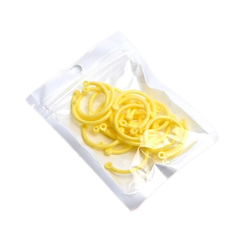 Многоцветные кольца для скрапбукинга OOTDTY Желтый, Yellow-2.4cm 15Pcs