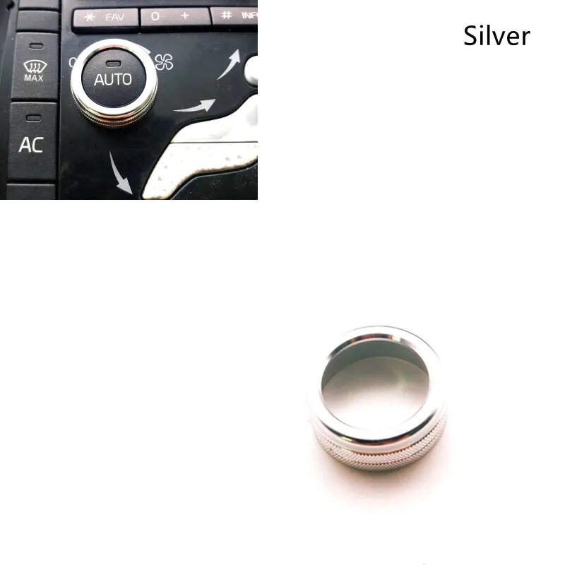 Серебряная накладка на кнопку "Auto" для Volvo S60 V60 XC60