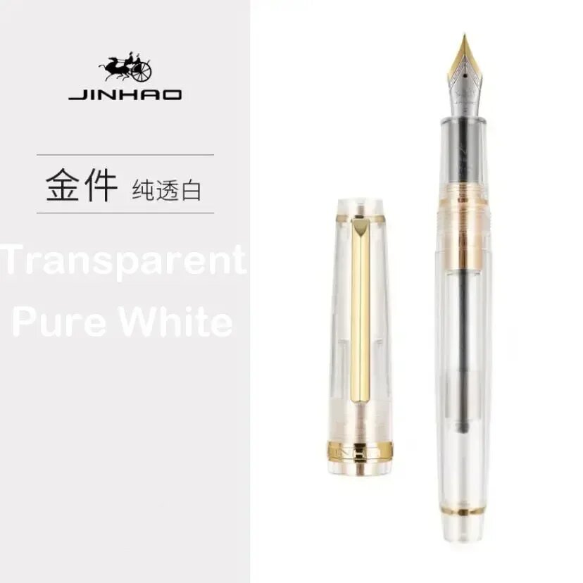 Jinhao 82 перьевая ручка нержавеющая сталь ЭФ, Transparent