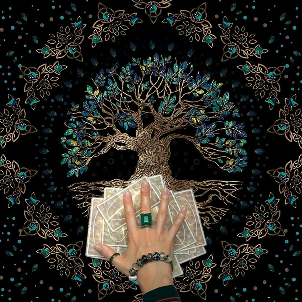 Настольные игры,1 кусок скатерти Таро "Древо жизни"-TLB6, 50