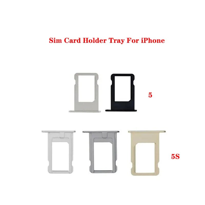 Оригинальный адаптер для держателя слота Micro Sim-карты для замены iPhone 5 For iPhone 5S Silver