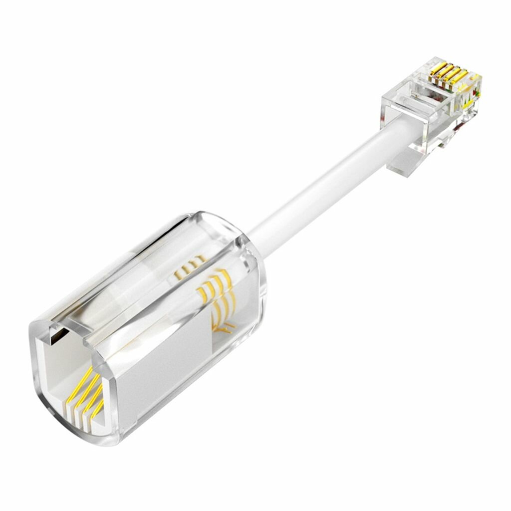 Удлинитель кабеля, Телефонная вращающаяся головка RJ9 4P4C с ручкой для защиты от намотки стационарной телефонной линии-белый