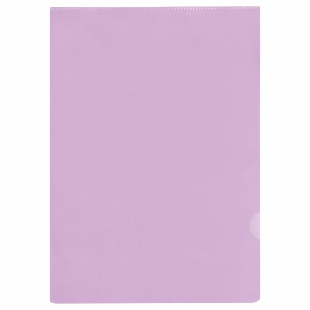 Папка-уголок Стамм (А4, 100мкм, пластик) прозрачная, фиолетовая (ММ-30743), 20шт.