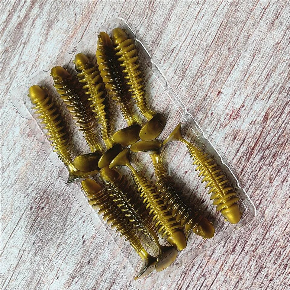 Swolfy 10 шт. силиконовые приманки-черви для рыбалки