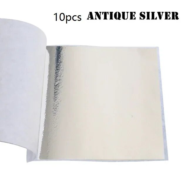 10 шт. листы сусального серебра Antique Silver
