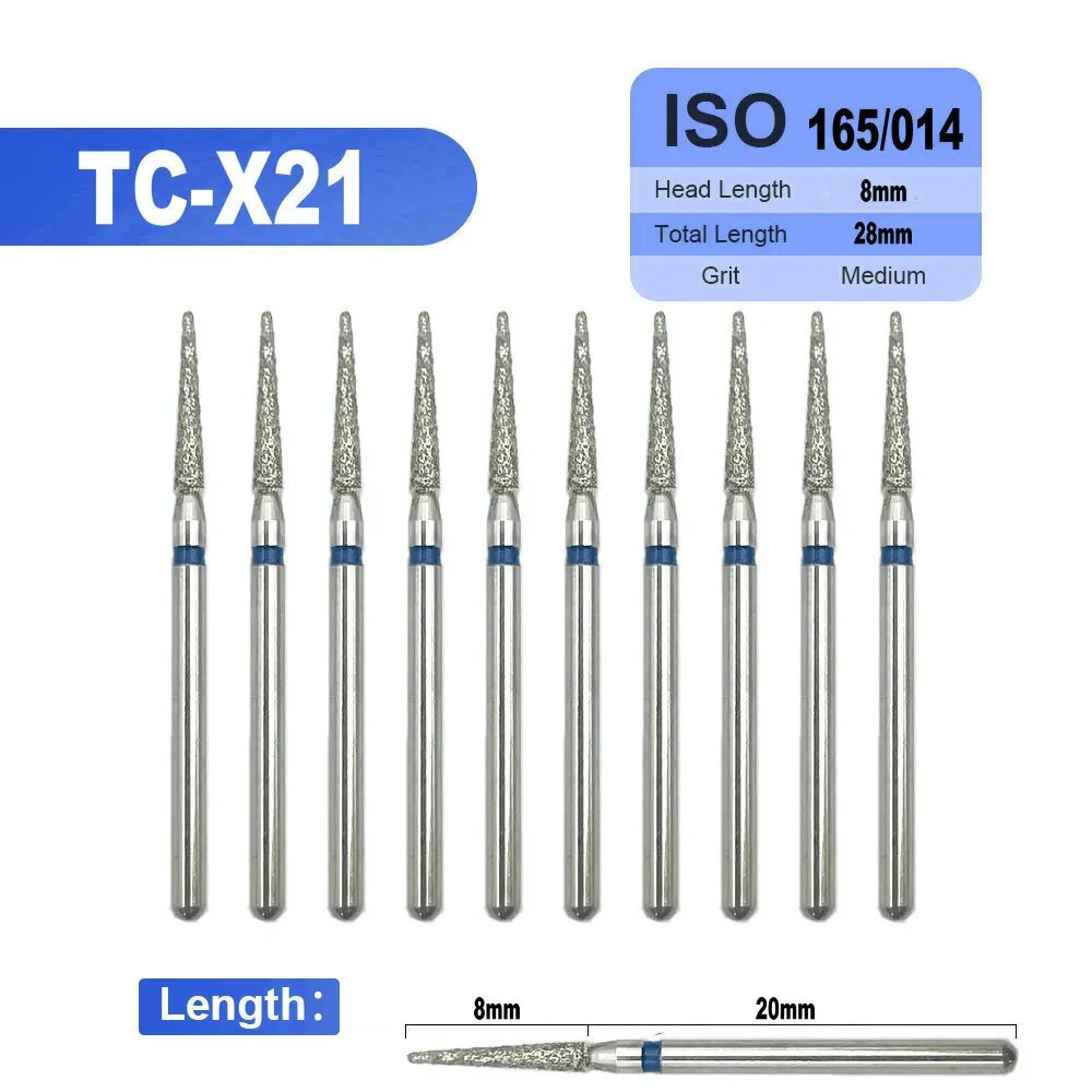 Стоматологические боры TC-X21, 10 шт.
