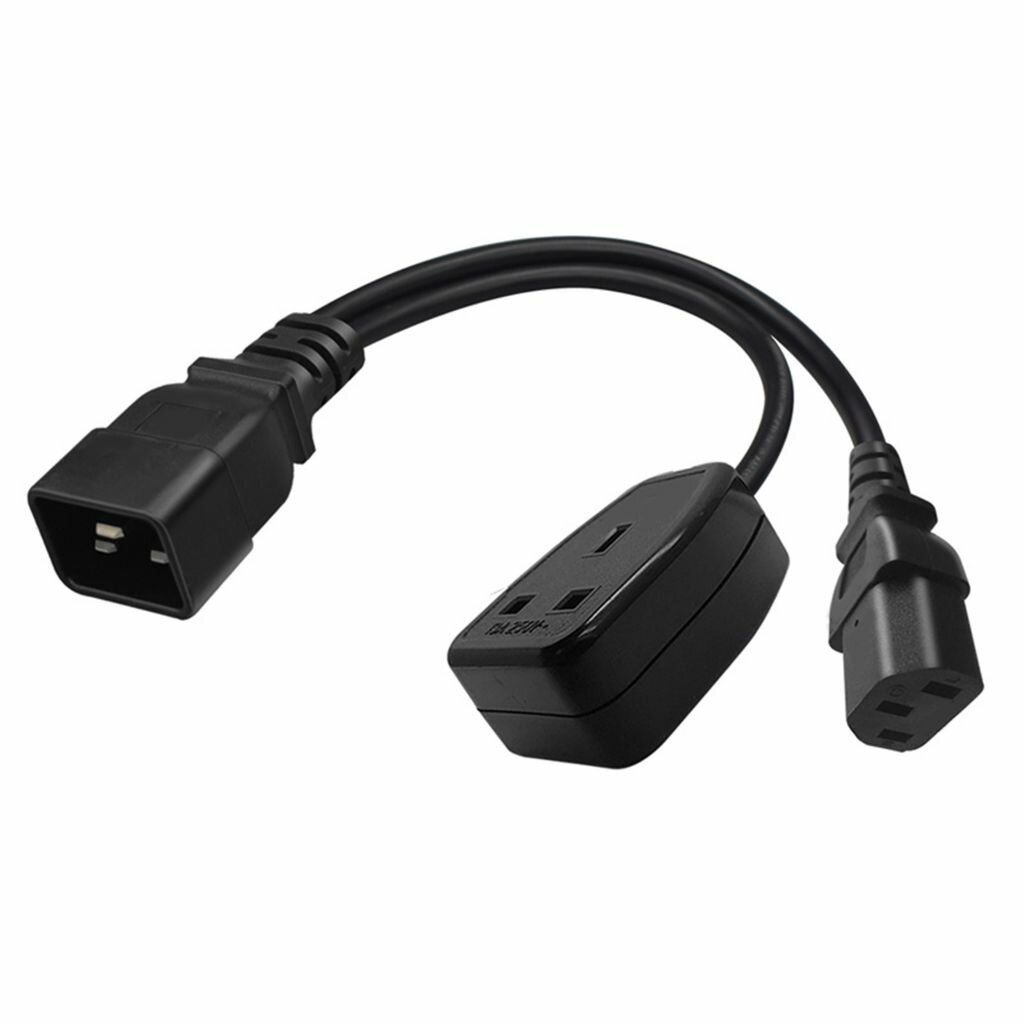Кабель-разветвитель адаптера питания, от C20 до C13 с розеткой EU4,8 мм, удлинитель преобразователя, шнур питания из ПВХ длиной 0,32 м