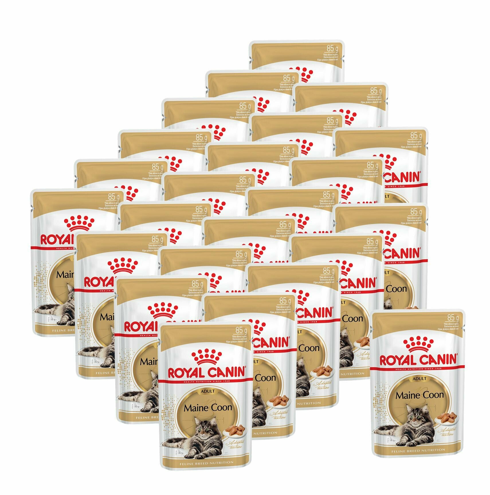 Royal Canin Maine Coon Adult влажный корм для взрослых кошек породы Мэйн Кун в соусе, в паучах - 85 г х 24 шт.