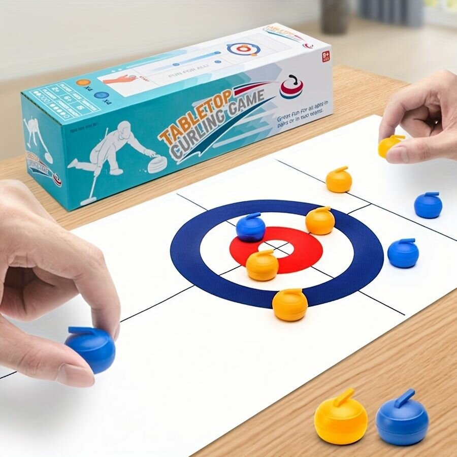 Складной Настольный Керлинг - Семейные Игры, Компактный И Переносимый, Отличный Подарок