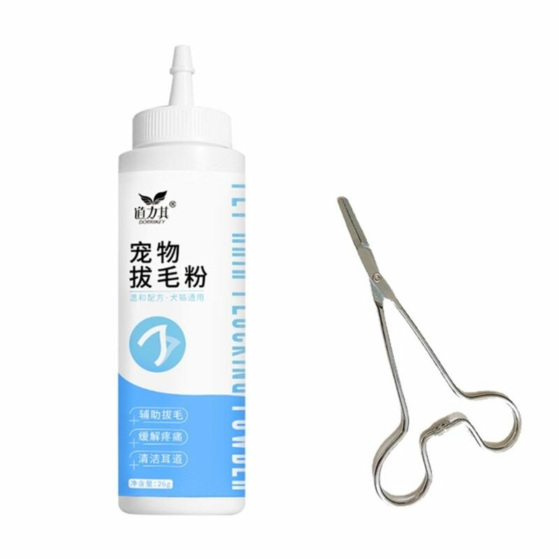 (1 комплект) Порошок для удаления волос из ушей домашних животных (конец)