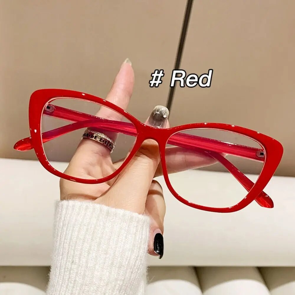 Красные очки кошачий глаз, оправа red