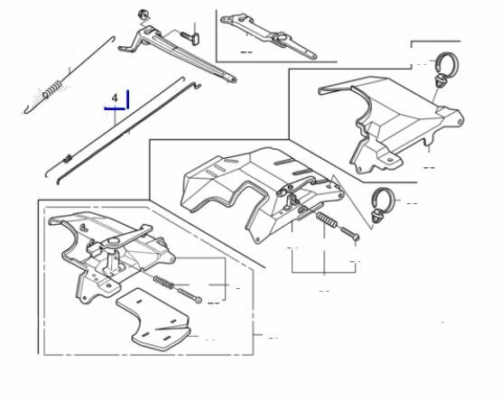Пружина, возврат дроссельной заслонки двигателя Honda серии GX340/390; Артикул Honda: 16562ZE3000 (Оригинал)
