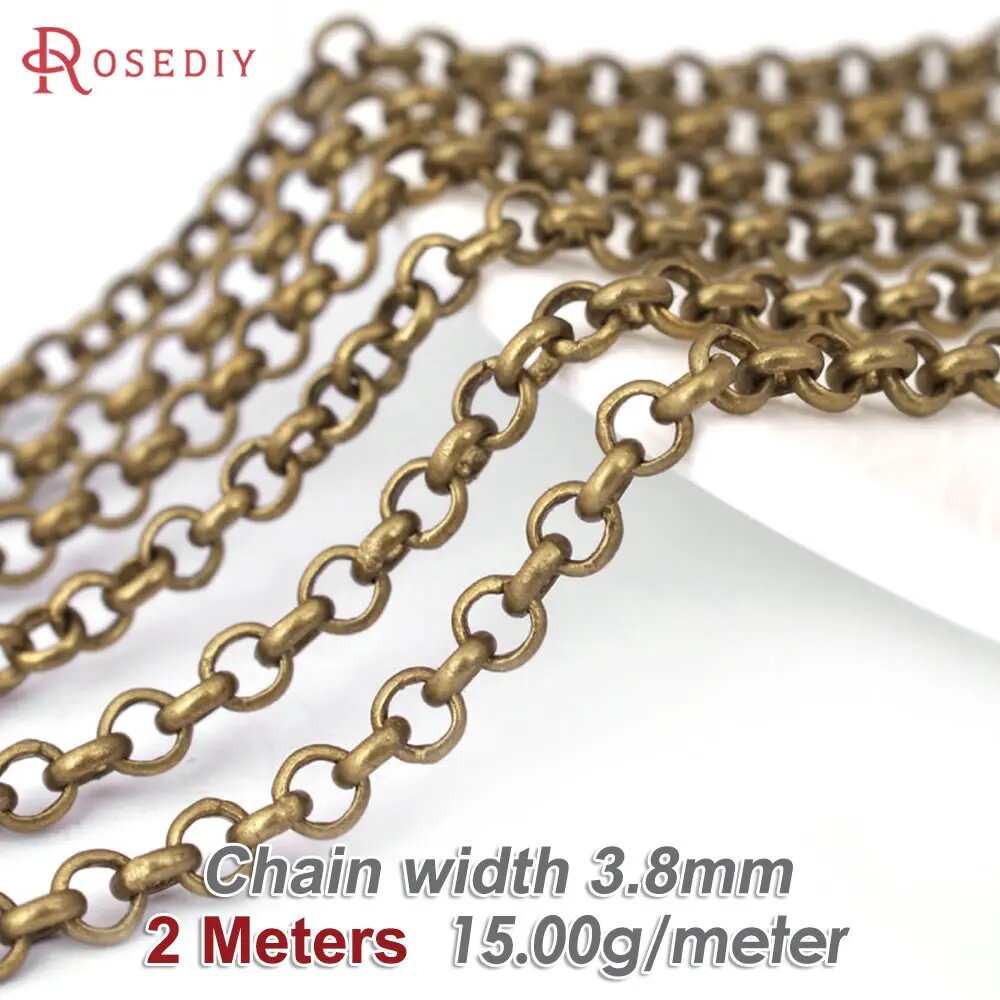 Цепочка Rosediy Antique Bronze 3.8 мм, 2 метра