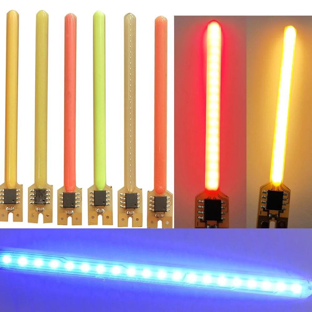 VEVEOO LED COB Meteor Shower Flowing Water Lamp yellow, 58mm