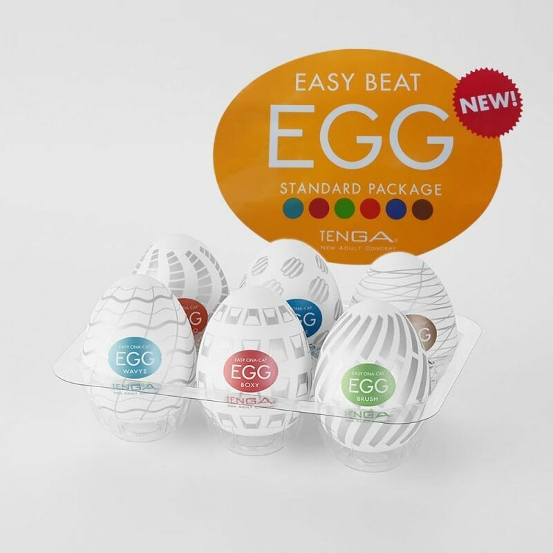 Мастурбатор TENGA EGG - III набор из 6 одноразовых рельефных стимуляторов яйцо тенга с пробником лубриканта