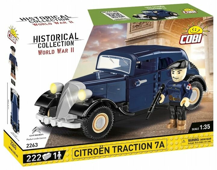 Конструктор пластиковый Cobi Citroen Traction 7A - Ситроен Траксьон - 222эл. - Коби 2263