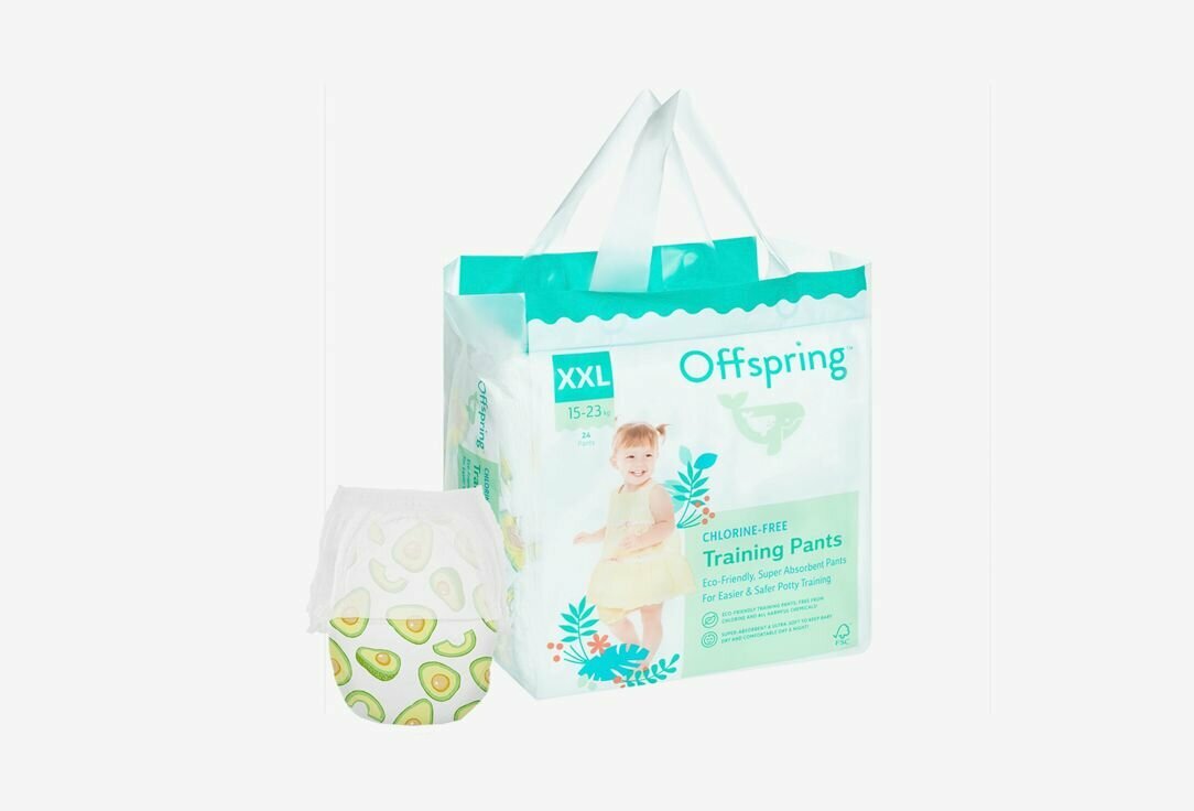 Трусики-подгузники OFFSPRING 15-23 кг, авокадо