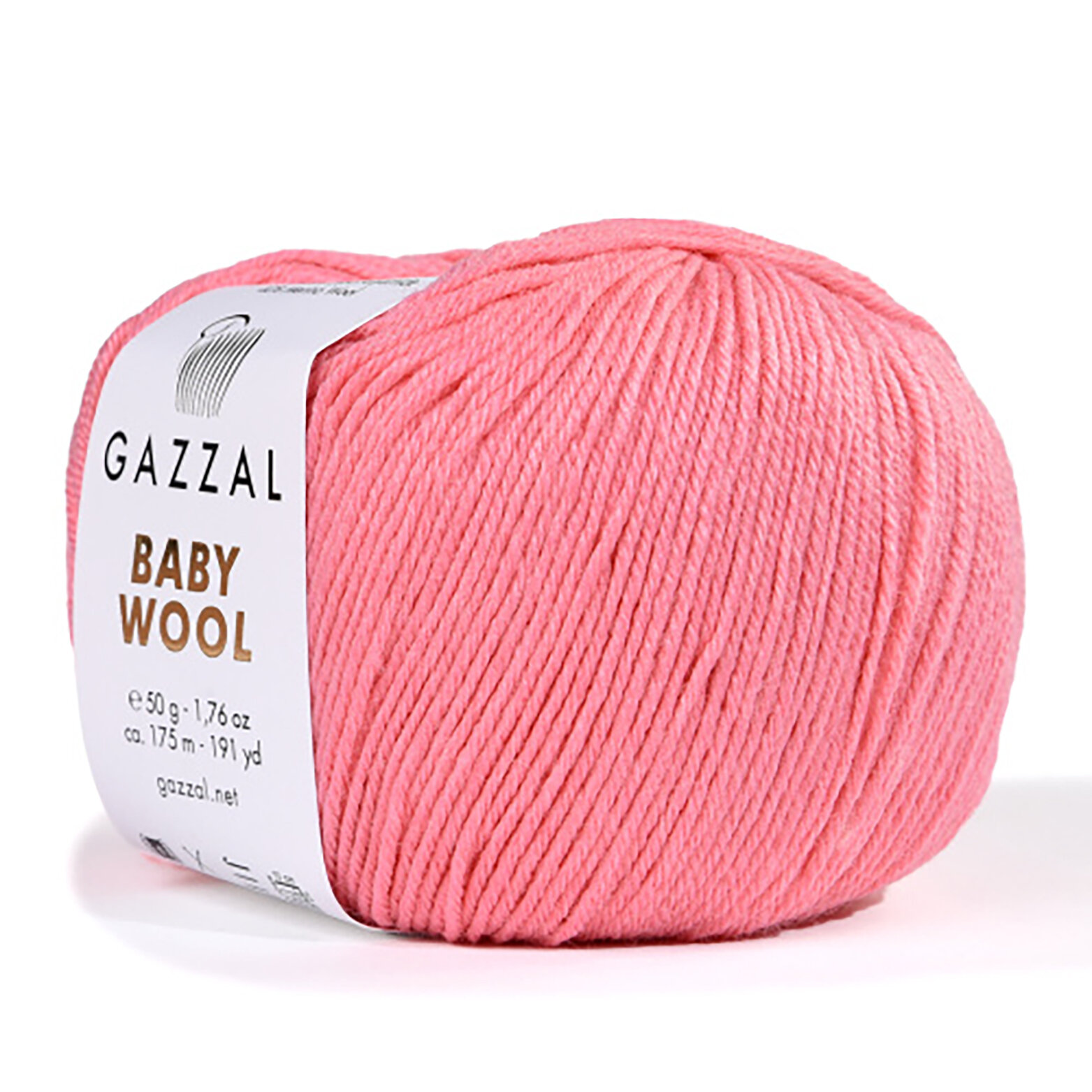 5 Мотков, Gazzal Baby Wool, 40% Шерсть мериноса, 20% Кашемир ПА, 40% Акрил / 50 гр. - 175 м, Цвет-828