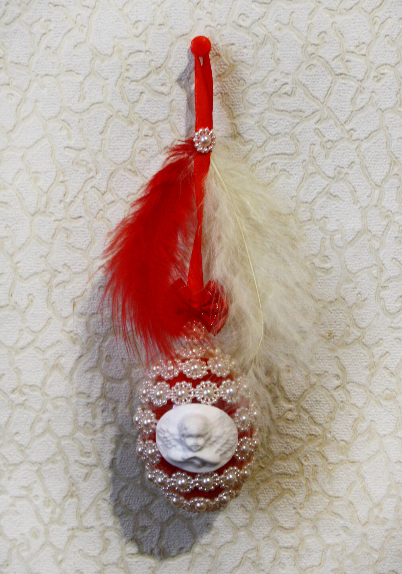 Яйцо пасхальное декоративное, украшение интерьерное, подвеска