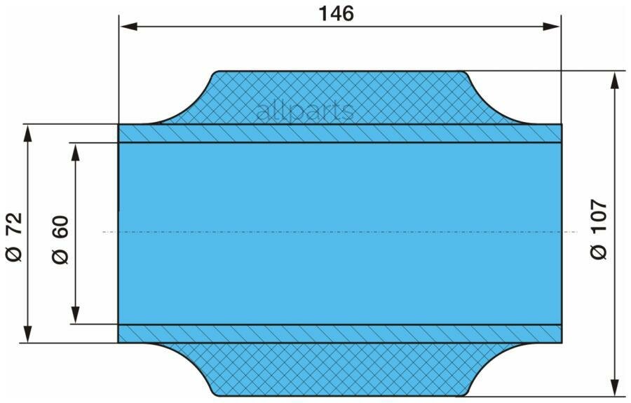 BPW 0511397100 втулка рессоры! 60/72x107x146\ BPW