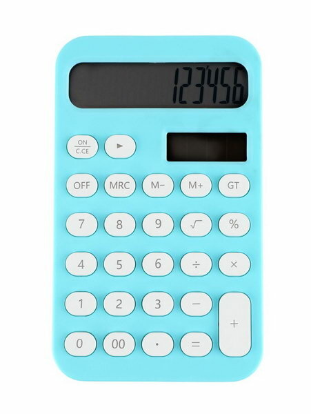 Калькулятор настольный 12-разрядный КК-968, бирюзовый, вид калькулятора: настольный