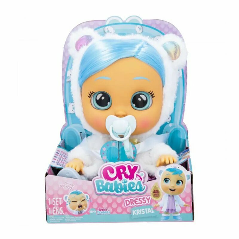 IMC Toys Cry Babies Dressy series Набор интерактивных кукол плакать со нарядом и соской-пустышкой, Подходит для детей старше 3 лет