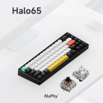 NuPhy Клавиатура беспроводная Halo65 Gateron G Pro Brown 2.0 Switch, (Gateron G Pro Brown 2.0), черный
