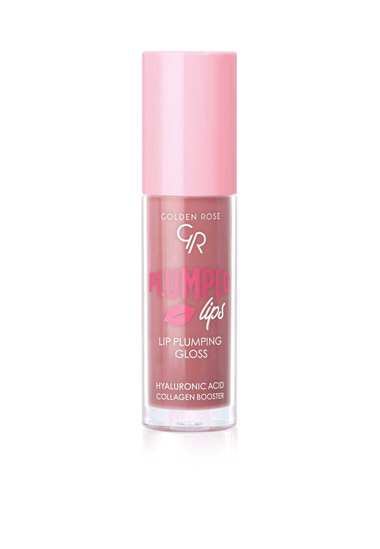 Блеск для губ Golden Rose "PLUMPED LIPS PLUMPING GLOSS", для объема и увлажнения, с перем и имбирем