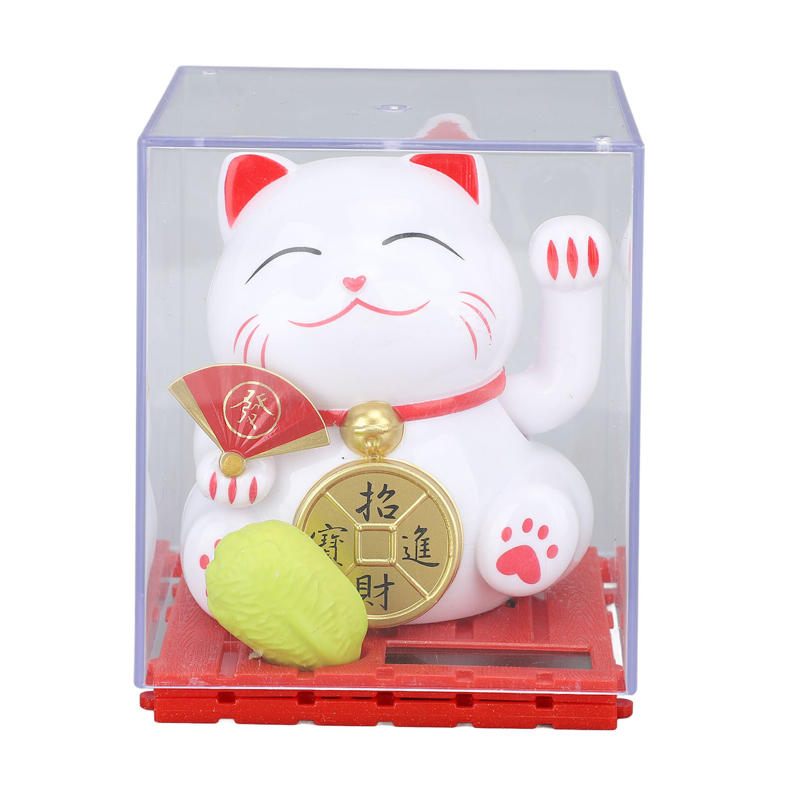 Солнечная энергия с питанием для манического маника Lucky Money Cat for Home Office Car Decor Feng Shui Lucky Cat размахивая рукой