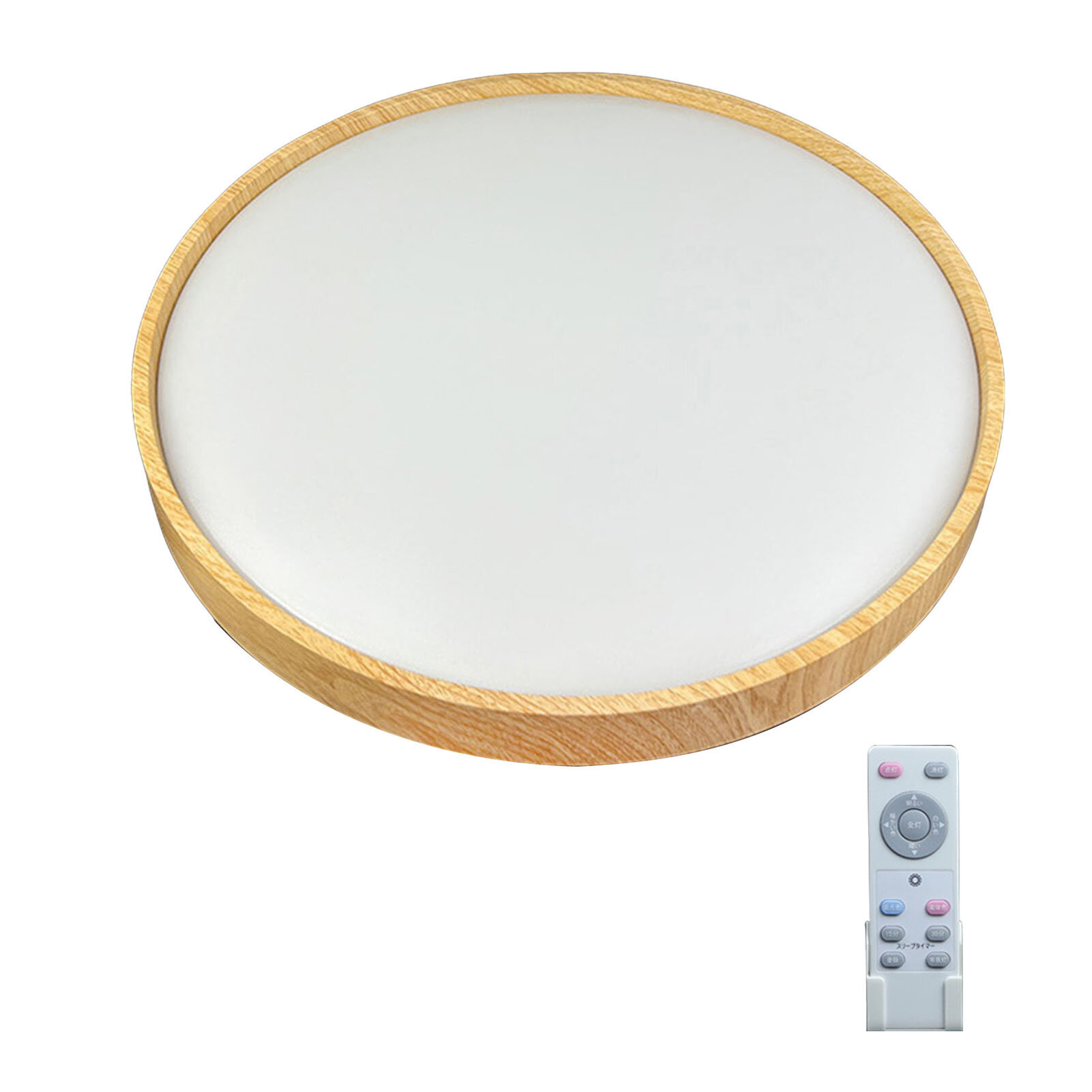 LED Ceiling Lamp Dimmable 2700K to 6500K Eye Friendly Modern Round Light with Remote for Bedroom Hallway Balcony 40W (380mm / 15in Diameter)