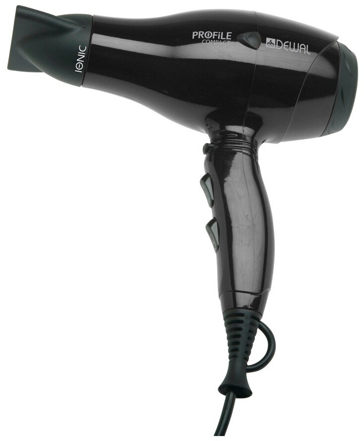 Фен для волос DEWAL PRO 2000 Вт Profile Compact 03-119 Black (черный)