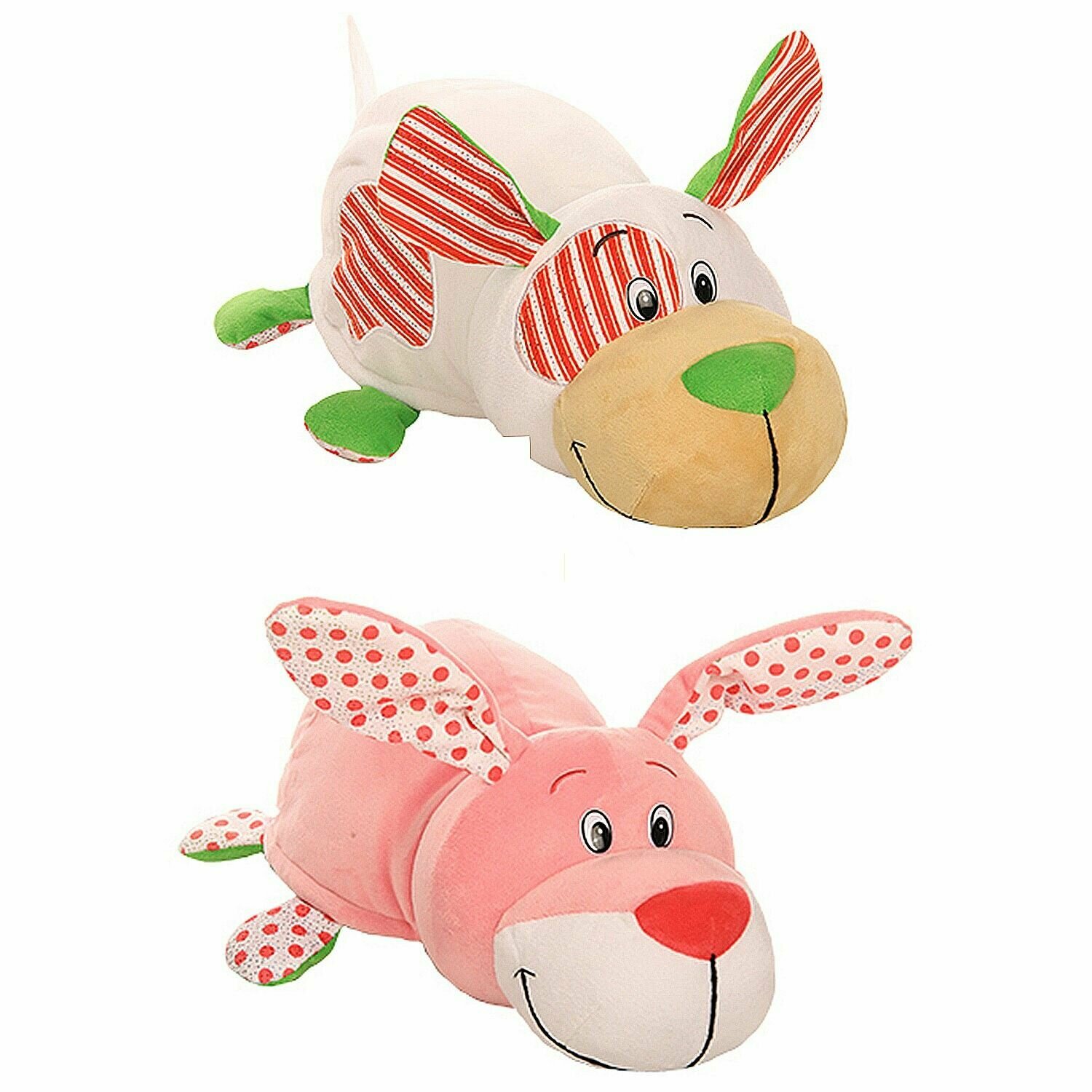 Игрушка-вывернушка 1Toy Ням-Ням, 2 в 1, 35 см, Щеночек-Зайчонок, с ароматами (Т13912)
