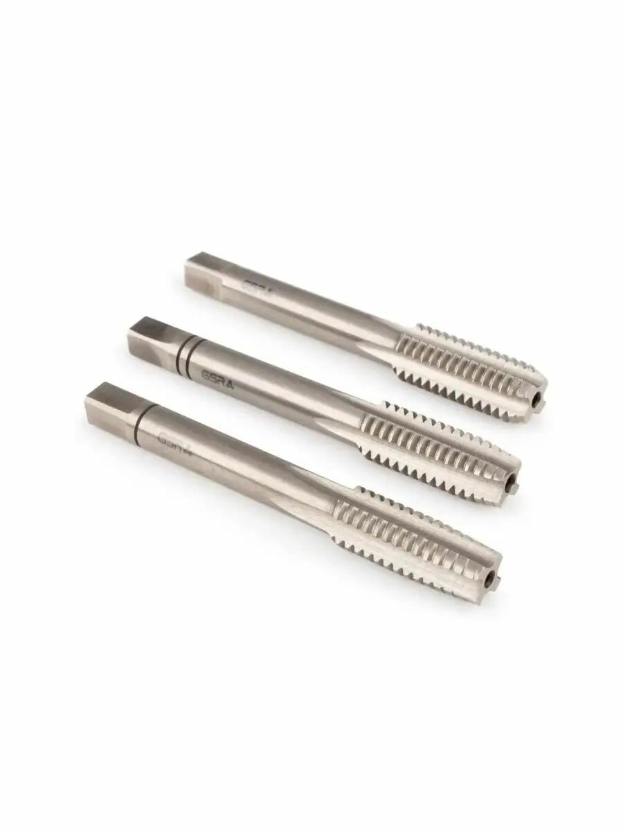 Метчики ручные для нарезания резьбы по металлу HSSG DIN 2184-2 BSW 7/32 набор (3шт) для глухих и сквозных отверстий 00135060 GSR (Германия)