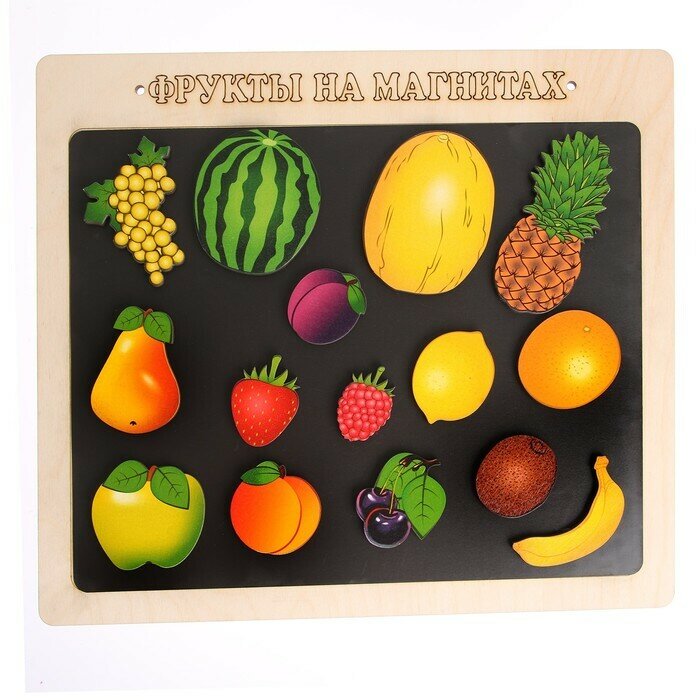 Магнитная игра Нескучные игры "Фрукты на магнитах", 15 деталей