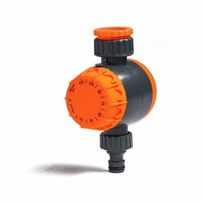 Таймер для полива, до 2-х часов, с набором переходников для подключения, пластик, Greengo