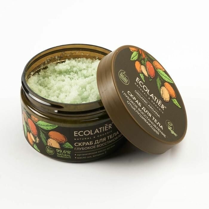 Скраб для тела Ecolatier Organic, Argana, отшелушивание и глубокое восстановление, 300 г