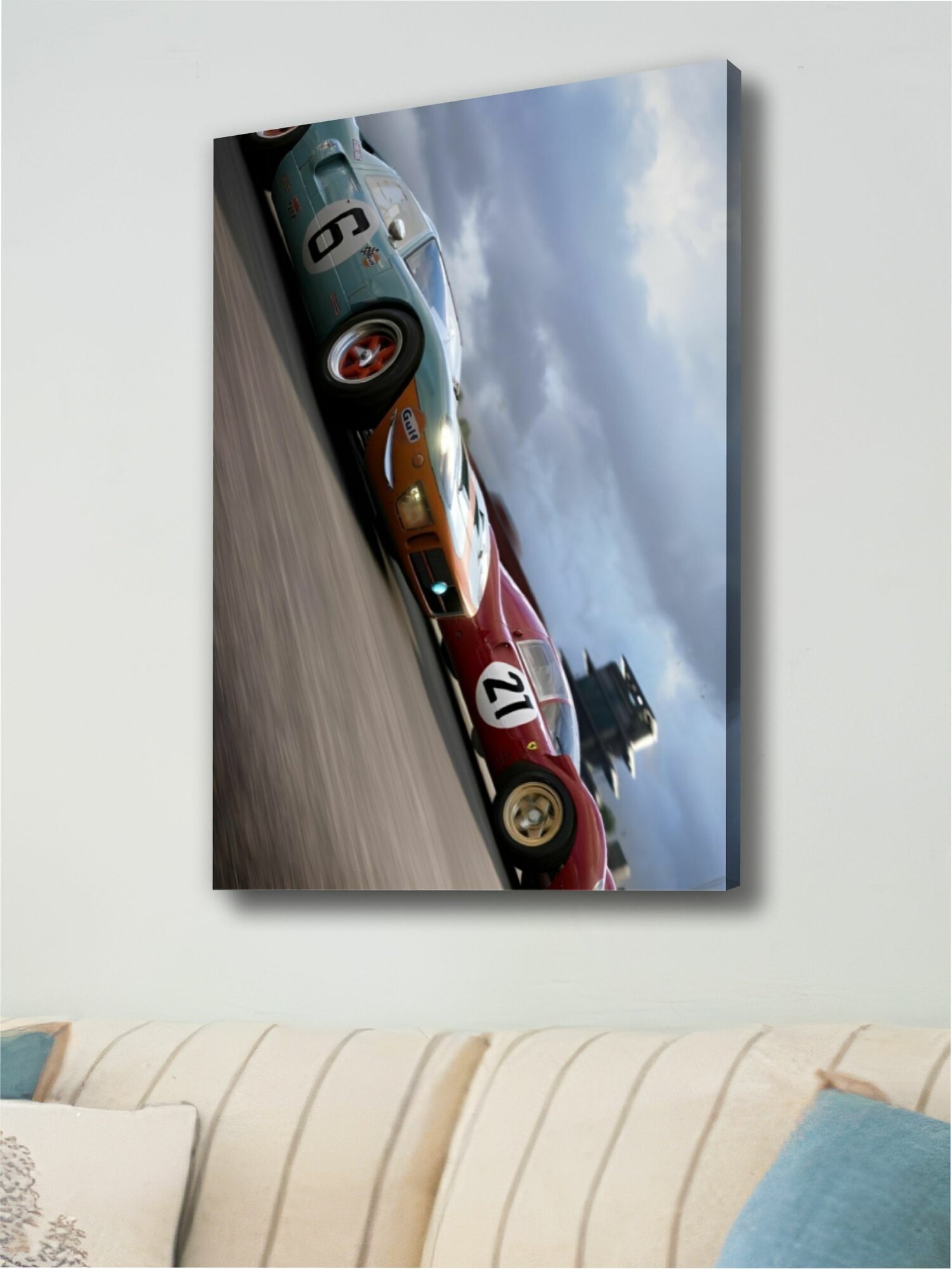 Картина Гонка феррари на стену 50x70см 1шт.
