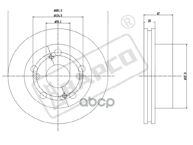 Диск тормозной передний, вент, BD0073 BAPCO арт. BD0073