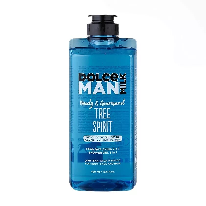 DOLCE MILK Гель для душа 3 в 1 Дух Леса Tree Spirit Man, 460 мл