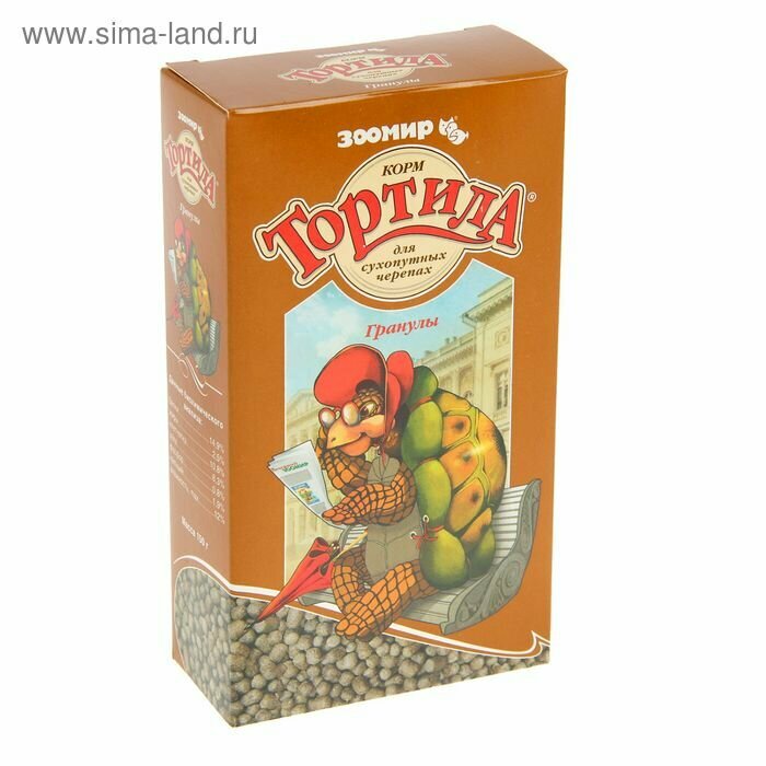 Лакомство "Тортила Гранулы" для сухопутных черепах, гранулированный, 150 г. 2085156