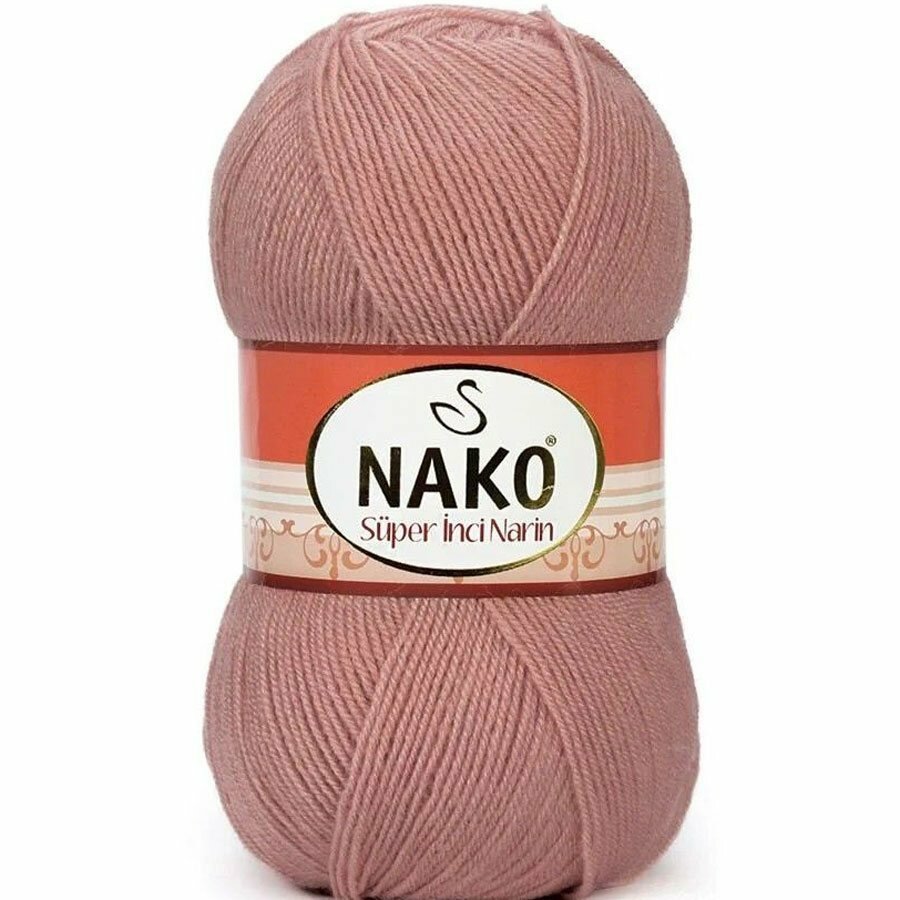Пряжа Nako SUPER INCI NARIN 13488 гр. розовый (5 мотков)