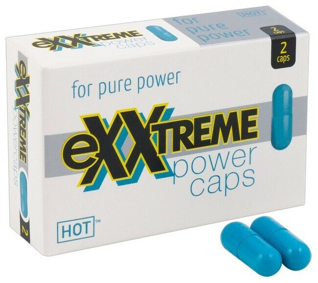 Капсулы для потенции «EXXTREME POWER CAPS», 2 шт, синие, витаминный комплекс, Австрия
