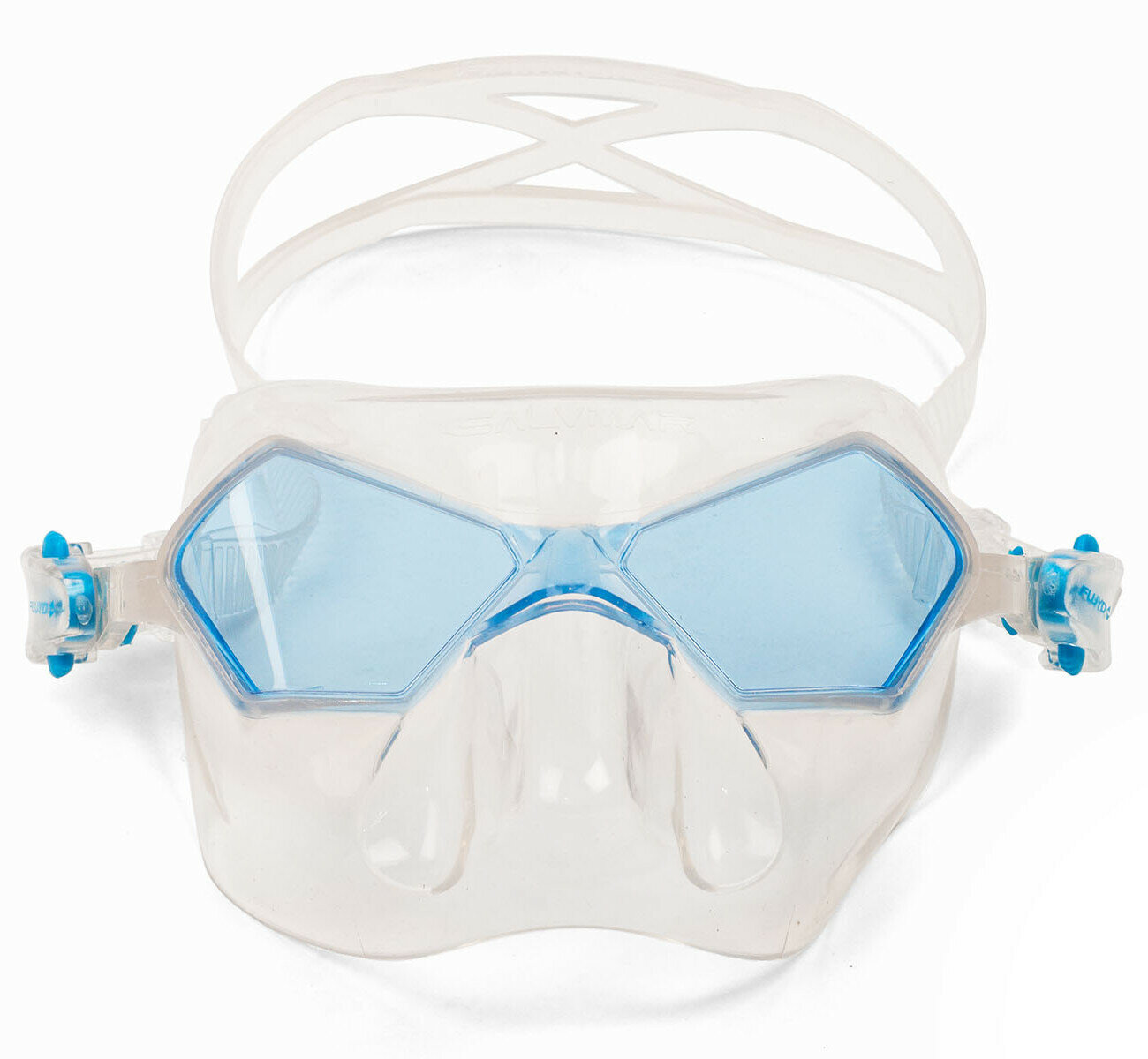 Маска Salvimar Incredibile Прозрачный Силикон/голубые Линзы