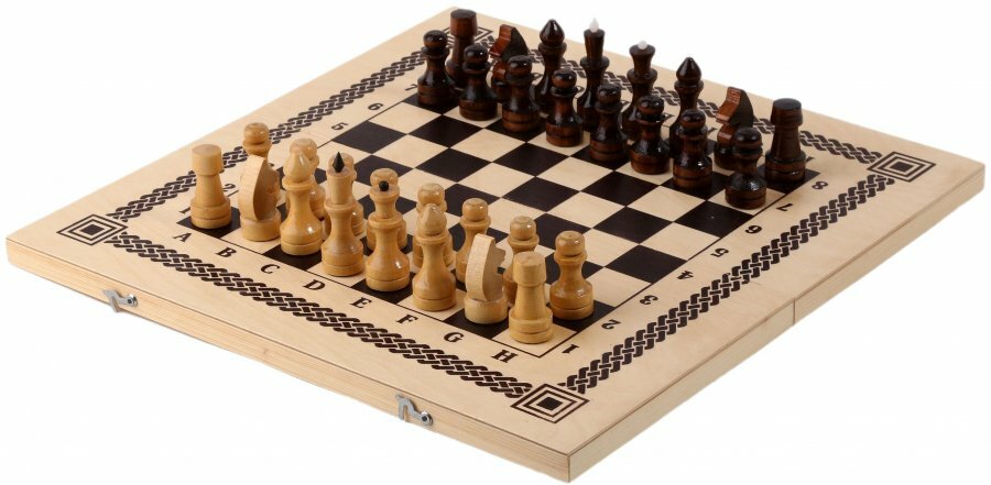 Настольная игра Два в одном Шашки шахматы В-6