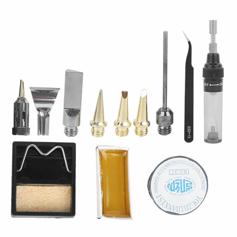 Газовый паяльник ручка метановый в пластиковом кейсе