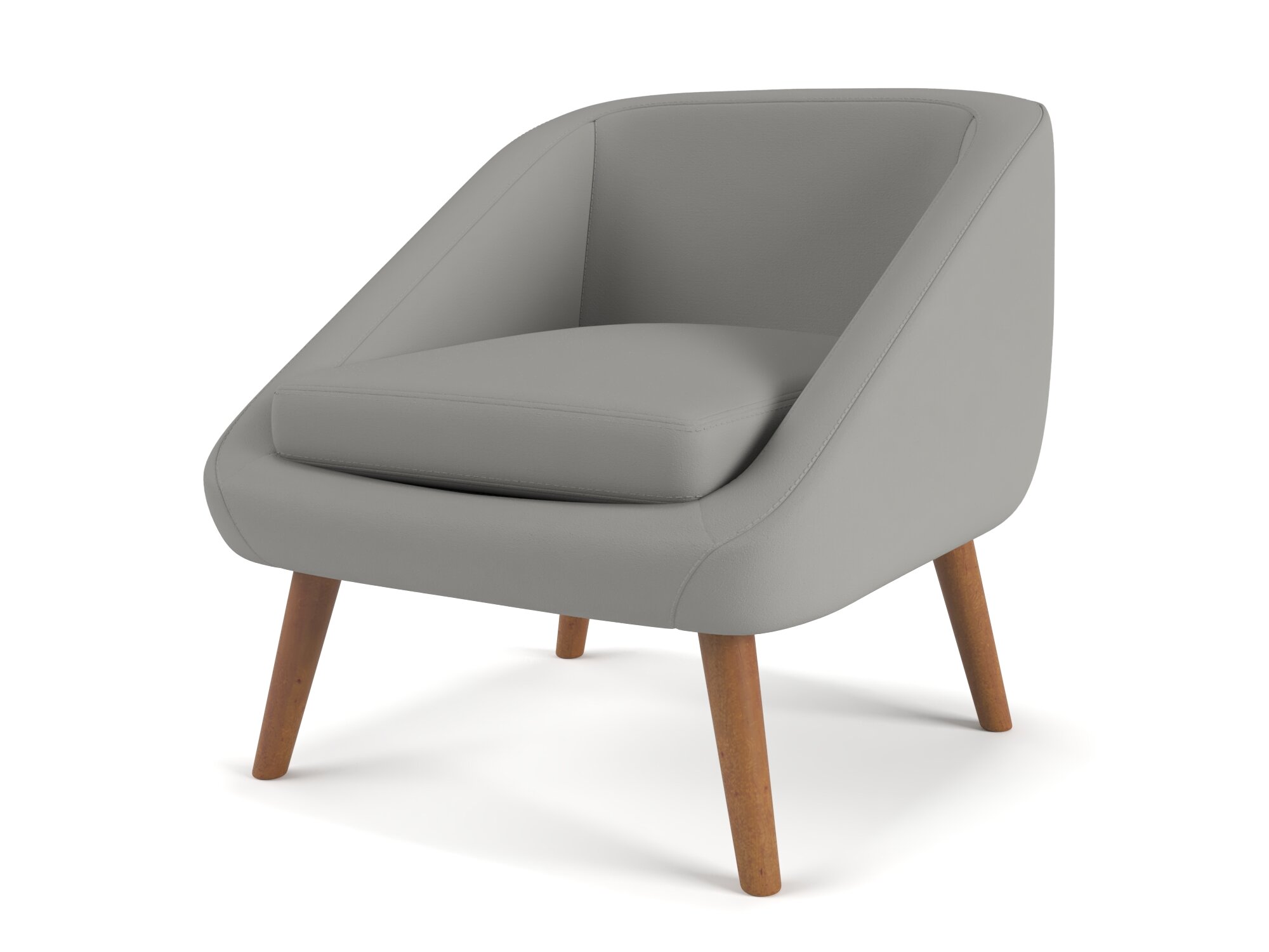 Кресло Arsko Сименс, с подлокотниками, стиль лофт, массив дерева, серый