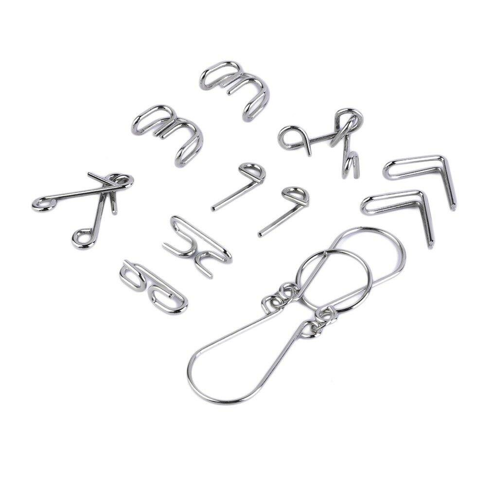 7 шт./набор головоломка металлическая головоломка IQ кольцо тест игра для ума детская волшебная игрушка